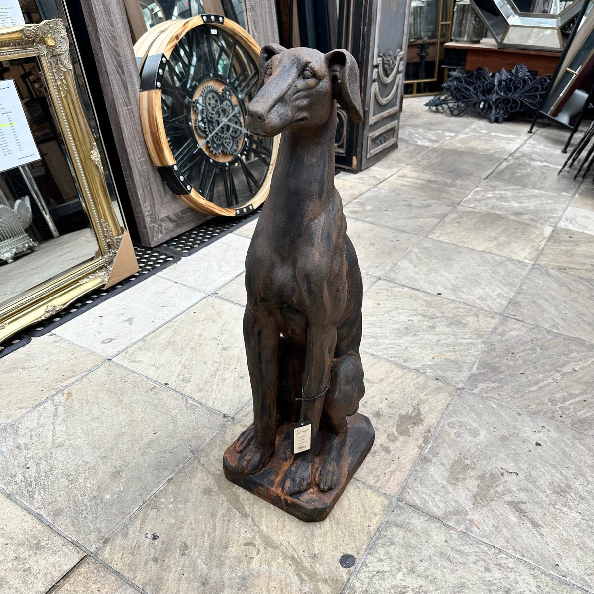 Deco Dog in Cast Iron & Rust – Mirror Mirror Australia